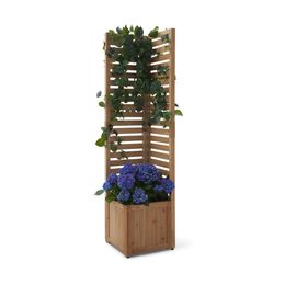 Tchibo - 2-in-1-Sichtschutz-Pflanzkasten-Modul - 44x44x180cm - schwarz - Holz / Stahl / Polyethylen