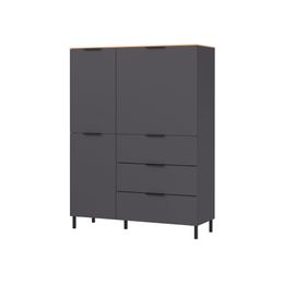 Tchibo - Highboard &raquo;California&laquo; - 109x40x146cm - schwarz - Holz / Metall