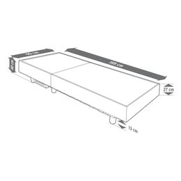Tchibo - Premium-Einzel-Liege mit verstellbarem Kopfteil und Creacryl -Allwetterstoff - 195x90x40cm - hellgrau -