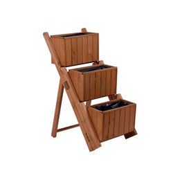 Tchibo - Pflanztreppe mit 3 Pflanzk&auml;sten - braun