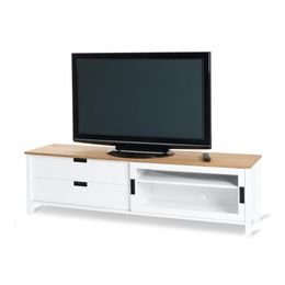 Tchibo - Lowboard &raquo;Clara&laquo; - 176,5x41x48,5cm - schwarz - Holz / Echtholzfurnier / Glas