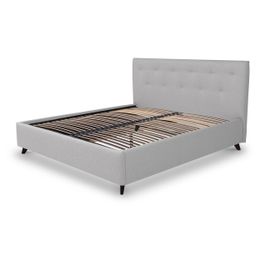 Tempur Form Bett Dots - 180x200x42cm - hellgrau - Polyester / Holz / Buchenholz