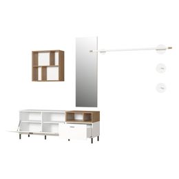 Germania-Garderobe &raquo;Coruna&laquo; - 300x41x199cm - braun - Holz / Metall