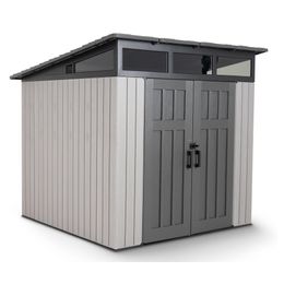 Tchibo - Ger&auml;tehaus mit Pultdach - 254x254x237cm - schwarz - Stahl / Polyethylen / Metall