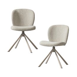 Tchibo - Woood St&uuml;hle &raquo;Femke&laquo; - 58x65x80cm - beige - Polyester / Stahl