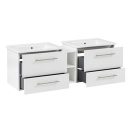 Tchibo - Doppelwaschtisch &raquo;Runa WT 1500&laquo; - 151,5x45,5x52,5cm - wei&szlig; -