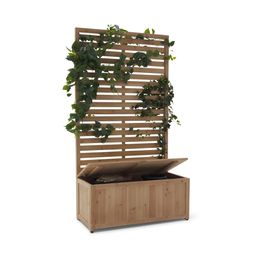 Tchibo - 2-in-1-Sichtschutz-Stauraumbank-Modul - 98x44x180cm - schwarz - Holz / Stahl / Polypropylen