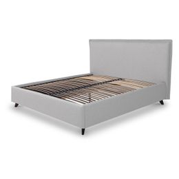 Tempur Form Bett Plain - 180x200x42cm - hellgrau - Polyester / Holz / Buchenholz