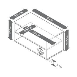 Tchibo - Regalmodul &raquo;Flemming&laquo; - 75x37,5x37,5cm - braun -