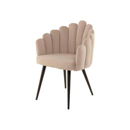 Kayoom Stuhl &raquo;Jeane&laquo; - 58x61x85cm - beige - Eisen / Polyester
