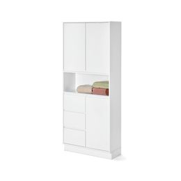 Tchibo - Bad-Hochschrank - 80x33x190,5cm - wei&szlig; - Holz