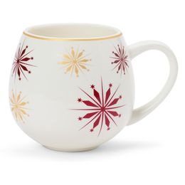 Tchibo - Jumbotasse mit Dekor - wei&szlig;