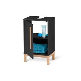 Tchibo - Kleiner Waschbeckenunterschank &raquo;Eklund&laquo; - 40x30x66cm - anthrazit - Holz / Eichenholz