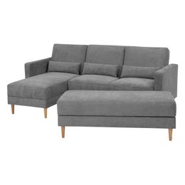 Tchibo - Federkern Eck-Schlafsofa &raquo;Jenna&laquo; - 223x152x93cm - braun - Polyester / Nylon / Buchenholz
