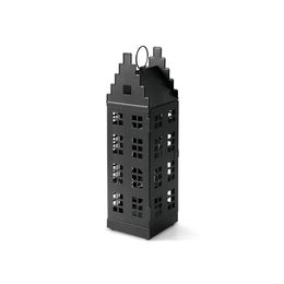 Tchibo - LED-Zinkhaus-Laterne - 9,5x10x33,5cm - schwarz - Metall