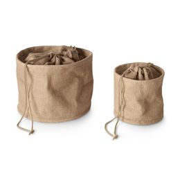 Tchibo - 2 Aufbewahrungsbeutel aus Jute - beige