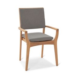 Tchibo - Stapelbarer Teak-Gartenstuhl - 59,8x56,5x99,4cm - taupe - Holz / Edelstahl / Polypropylen
