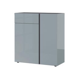 Germania-Kommode &raquo;Mesa&laquo; - 94x43x103cm - schwarz - Holz / Glas