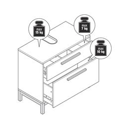 Tchibo - Waschbeckenunterschrank &raquo;Eklund&laquo; mit 2 Schubladen - 82x42x66cm - braun -