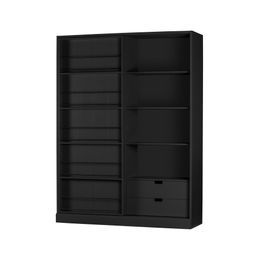 Tchibo - Schiebet&uuml;renschrank - 150x46,5x200cm - schwarz - Holz