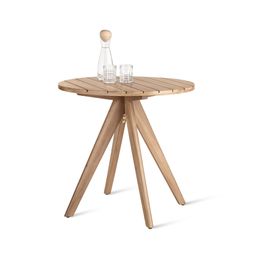 Tchibo - Runder Gartentisch - 88x90x16cm - braun - Akazienholz / Stahl / Polypropylen