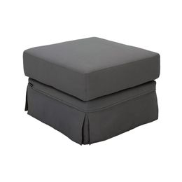 Max Winzer -Hocker &raquo;Hilde&laquo; - 50x50x42cm - grau - Polyester / Buchenholz / Kunststoff