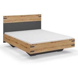 Rauch Bett &raquo;Butte&laquo; - 145x207x101cm - grau - Holz / Holz