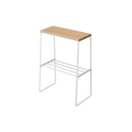 Tchibo - Yamazaki Beistelltisch &raquo;Tosca&laquo; - 42x22x56,5cm - wei&szlig; - Stahl / Holz