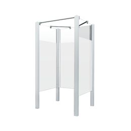 Breuer Garten-Dusche Set &raquo;Exo&laquo; - 95x95x200cm - silber - Aluminium / Kunststoff / Glas