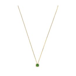 Tchibo - 585 Gold Kette mit Schmuckstein Smaragdgr&uuml;n - wei&szlig;