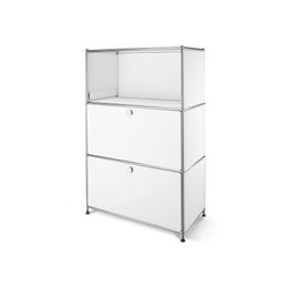 Tchibo - Regal Metall &raquo;Cn3&laquo; mit 2 Klappenf&auml;chern - 77x40x120,5cm - chrom - Stahl / Aluminium / Kunststoff