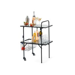 Tchibo - Servierwagen - 60x43,5x85,5cm - schwarz - Stahl / Glas / Glas