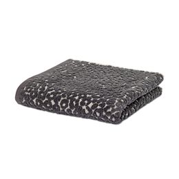 Tchibo - Jacquard-Badetuch im Leo-Dessin - dunkelgrau