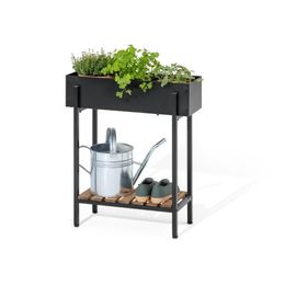 Tchibo - Pflanz-Konsole &raquo;Elin&laquo; - 60x25x70cm - schwarz - Holz / Stahl / Polypropylen