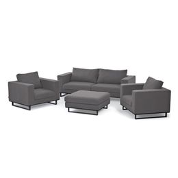 Tchibo - Premium-Lounge-Set aus Sunbrella -Stoff - 220x88x68cm - schwarz - Acryl / Aluminium / Polyurethan