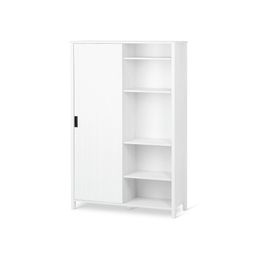 Tchibo - Highboard mit Schiebet&uuml;r - 112x41x170cm - schwarz - Holz / Metall / Buchenholz