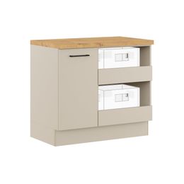 Tchibo - Unterschrankmodul mit Abfallsammler - 100x60x92cm - schwarz - Holz / Metall