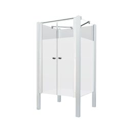 Breuer-Gartendusche &raquo;Exo&laquo; - 80x80x200cm - silber - Aluminium / Glas / Kunststoff