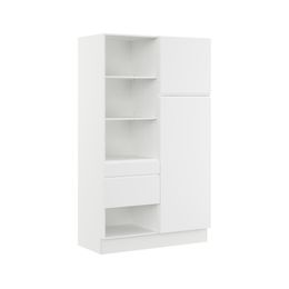 Tchibo - Seitenschrankmodul f&uuml;r Getr&auml;nkekisten - 120x58x206cm - wei&szlig; - Holz / Metall