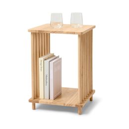 Tchibo - Dekorativer Beistelltisch - 35x35x50cm - naturfarben - Rubberwood-Holz / Holz