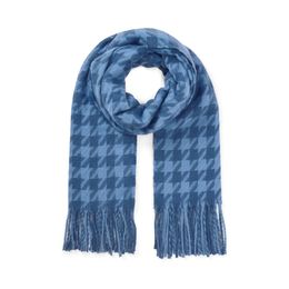 Tchibo - Webschal mit Hahnentritt-Jacquard - blau