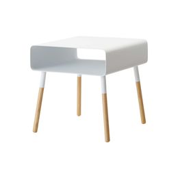 Tchibo - Yamazaki Beistelltisch &raquo;Plain&laquo; - 35x35x35cm - wei&szlig; - Stahl / Holz
