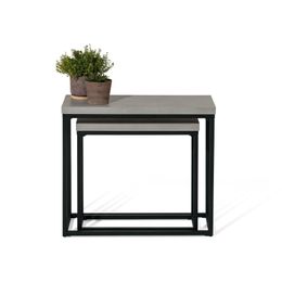 Tchibo - Konsolentisch-Set mit Polyzement-Tischplatte - 74x31x65,5cm - schwarz - Polyzement / Stahl / Polypropylen
