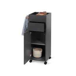 Tchibo - Beistellwagen - 33,5x34x89cm - anthrazit - Holz / Eschen-Massivholz / Kunststoff