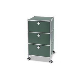 Tchibo - Rollcontainer &raquo;Cn3&laquo; mit 3 Schubladen - 40x40x70,5cm - olivgr&uuml;n - Metall