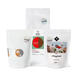 Probierpaket "Co-Roast Trio&ldquo; &ndash; 1x 250g, 1x 500g, 1x 250g Ganze Bohne