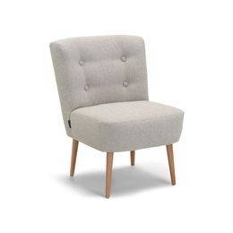 Tchibo - Cocktailsessel &raquo;Fiona&laquo; - 58x68x78cm - wei&szlig; - Polyester / Holz / Buchenholz