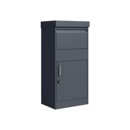 Tchibo - Paketbox mit Blumenkasten - 50x37x105cm - anthrazit - Stahl