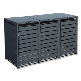 Tchibo - M&uuml;lltonnenbox - 200x80x116cm - anthrazit - Blech