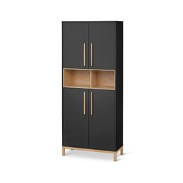Tchibo - Bad-Hochschrank &raquo;Eklund&laquo; - 80x35x190cm - anthrazit - Holz / Eichenholz / Eichenholz